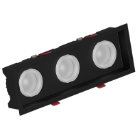 Acrylic recessed triple heads multiples downlights flanged square spot ...
