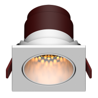 Tiltable square recessed downlights led cob honeycomb mesh gimbal ...