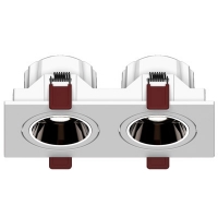 Recessed ceiling led double spotlight rectangular twin wall washer ...