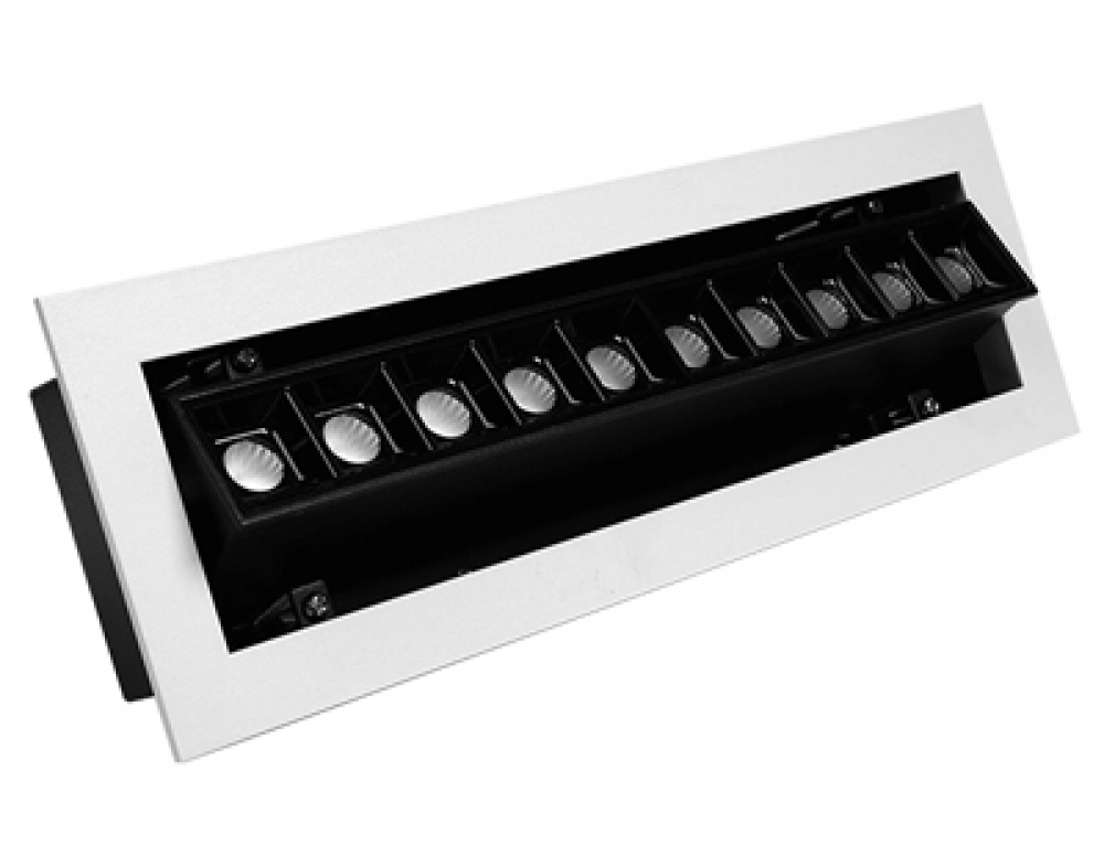 Double Row Adjustable Multi-Downlight 60W Led recessed linear grille ...
