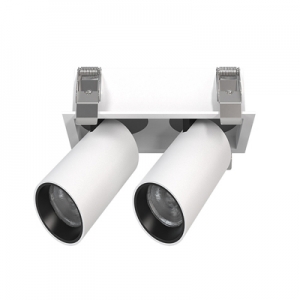 Recessed double downlights square twin adjustable spotlight honeycomb ...